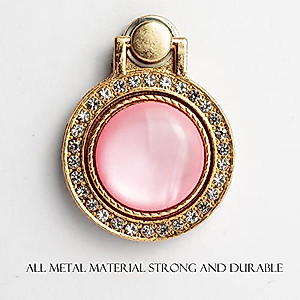 [2 Packs] Gemstones Glitter Bling Bling Phone Ring Holder, Sparkle Phone Ring Grip Artificial Diamond Stand,Rhinestone Cell Finger Ring for Phones,Pad