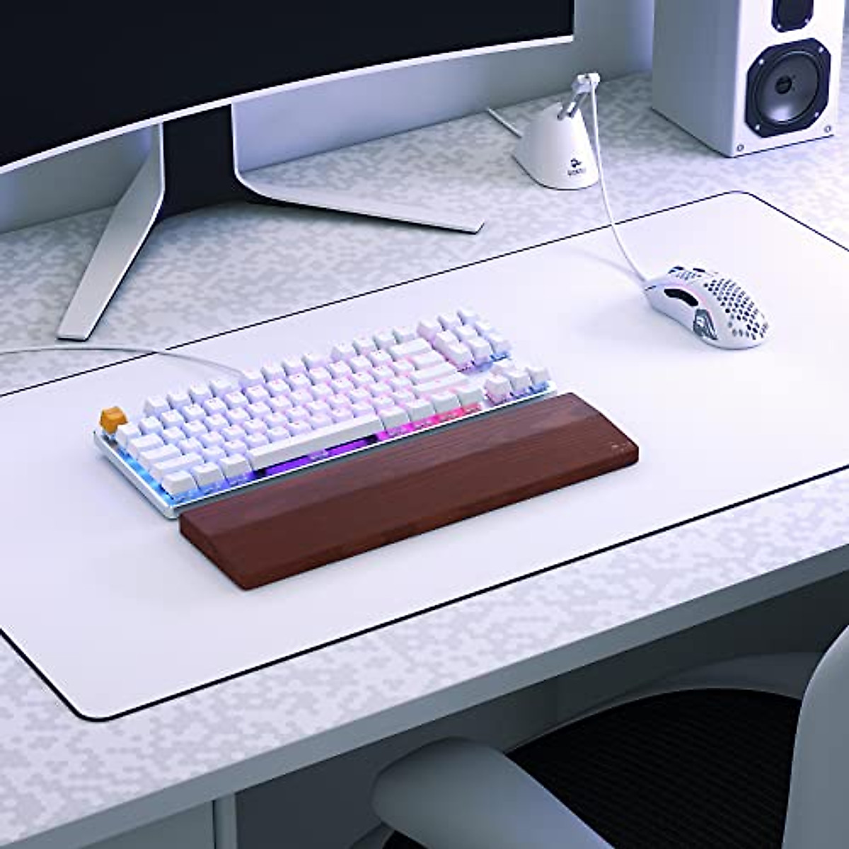 Glorious Custom Gaming Keyboard - GMMK 85% Percent TKL - USB C Wired Mechanical Keyboard - RGB Hot Swappable Switches & Keycaps - Silver/White Metal Top Plate