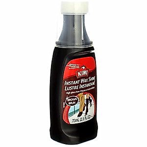 KIWI Instant Leather Wax Shine, Brown 2.50 oz (Pack of 3)