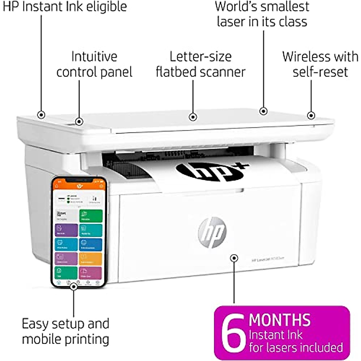 HP Laserjet Compact Wireless All-in-One Printer Home Office
