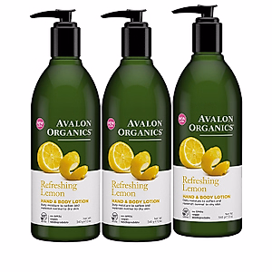 Avalon Organics Lemon Hand and Body Lotion, 12 Ounce - 3 per case.