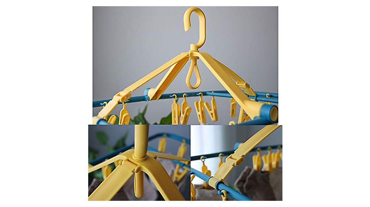 Foshine 32 Clip Foldable Laundry Hanger - Space Saver