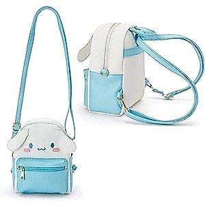 Oymyia Anime Cute Cartoon Bag Cosplay Shoulder Bag Backpack Handbag PU Schoolbags for Kids Girls Fans(Blue)