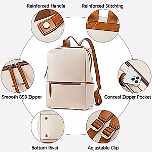 BOSTANTEN Genuine Leather Backpack Purse for Women Fashion Backpack Casual College Shoulder Bag Travel Backpack