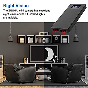 Spy Camera, Hidden Camera 64GB 10000mAh HD 1080P Portable Covert Security Nanny Spy Cam, Mini Hidden Camera with Motion Detection/Night Vision/Gravity Sensor/NoAPP