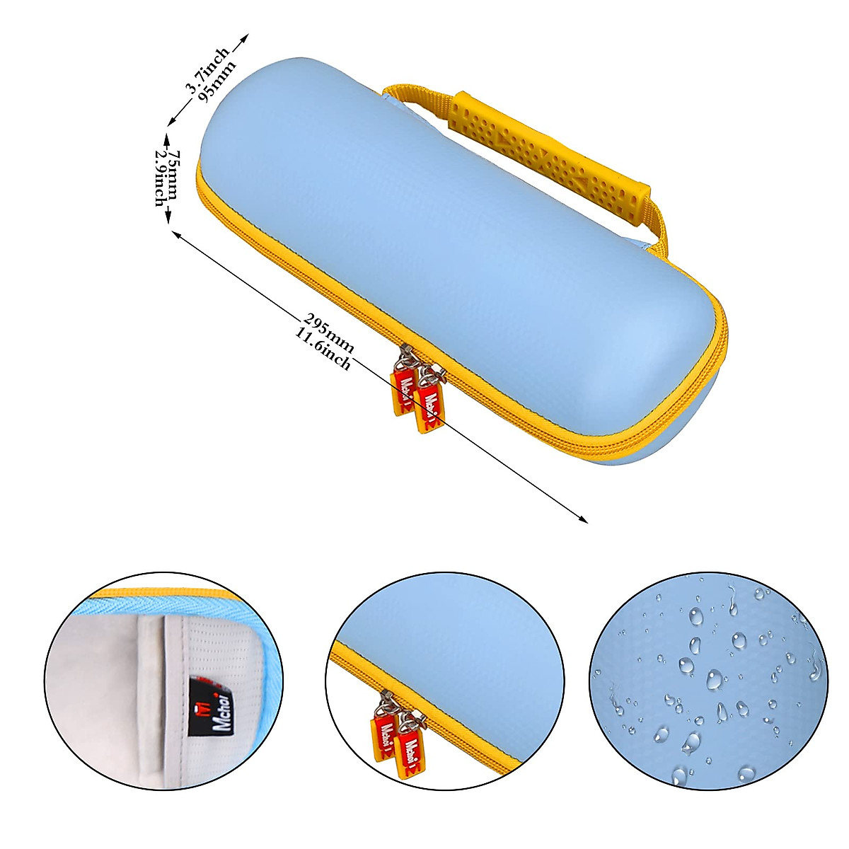 Mchoi Hard Carrying Case Fits for Otamatone Japanese Character Electronic Musical Instrument Portable Synthesizer by Cube/Maywa Denki, Lightweight and Waterproof Automatone Instrument Holder