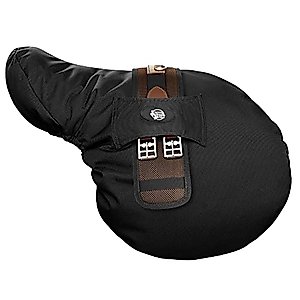 SmithBuilt English Saddle Cover, Black - Breathable, Waterproof Fleece-Lined Fitted Protector