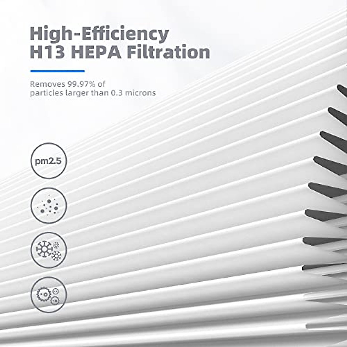 AROEVE Air Purifier for Home with Three H13 HEPA Air Filter(One Basic Version & Two Standard Version) for Dust, Pet Dander, Smoke, Pollen