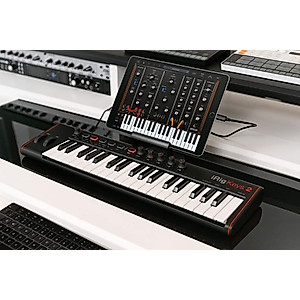 IK Multimedia iRig Keys 2 portable keyboard MIDI controller with 37 velocity-sensitive synth-action mini keys and headphone output, for iPhone, iPad, Mac, PC, Android