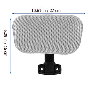 NUOBESTY Head Rest Office Chair Cushion Adjustable Mesh Headrest Attachment Universal Neck Support Cushion for Office Chair(Grey-2.6)