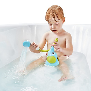 Yookidoo Baby Bath Shower Head - Elephant Water Pump and Trunk Spout Rinser - for Newborn Babies in Tub Or Sink