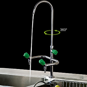 BBGS 3-nozzles Lab Faucets, High Arc Single Handle Sink Faucet for Kitchen Sink Stainless Steel Bar Commercial Laboratory Tap
