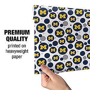 GRAPHICS & MORE University of Michigan Primary Logo Gift Wrap Wrapping Paper Roll