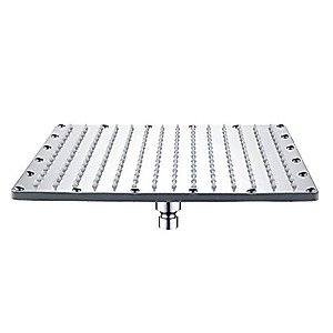 Ehauuo LED Rain Shower Head, 12" Rainfall Shower Head Water Temperature Controlled 3 Colors Lights Changing Water, High-Pressure Bathroom Shower Head