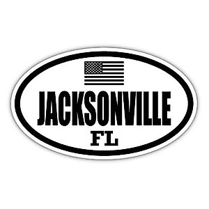 3 Pack Reflective Jacksonville FL Florida Duval County Stealthy US Flag Euro Decal Sticker Vinyl for Hard Hats, Bottles, Glass, Toolbox 2" x 3"