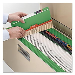 Smead File Folder, Reinforced Straight-Cut Tab, Legal Size, Green, 100 per Box (17110)