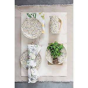 Creative Co-Op Stoneware Pitcher, 6.75", Multicolored