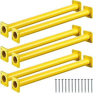 Set of 6 Monkey Bars Ladder Rungs Playground Sets for Backyards Steel Swing Set Accessories Playground Equipment Outdoor Climbing Kits for Children Outdoor Indoor Playroom Supplies (Yellow, 16.5 Inch)