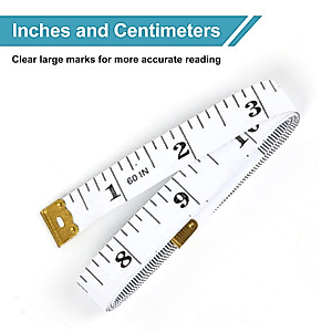 2PCS Body Measure Tape 60inch (150cm), Dual Sided Tape Measure Body Measuring for Body Measurement & Weight Loss