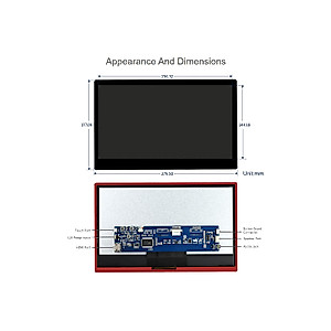 waveshare 11.6inch Capacitive Touch LCD Screen Compatible with Raspberry Pi4B/3B+/3A+/2B/B+/A+/Zero/Zero W/WH/Zero 2W CM3+/4 1920×1080 Resolution HDMI IPS Supports Jetson Nano/Windows