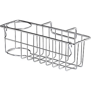 3-in-1 Sponge Holder for Kitchen Sink, Movable Sponge Holder + Brush Holder + Dish Cloth Hanger, Hanging Sink Caddy, Small in Sink Organizer Accessories Rack Basket, 304 Stainless Steel, Never Rust