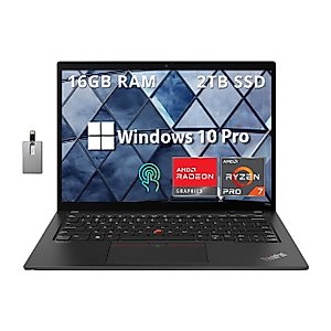 Lenovo ThinkPad T14s Gen 3 Business Laptop, 14.0'' FHD IPS Touchscreen, AMD Ryzen 7 PRO 6850U Octa-core, 16GB RAM, 2TB SSD, WiFi, Bluetooth, Webcam, Win 10 Pro, Black, 32GB Hotface USB Card