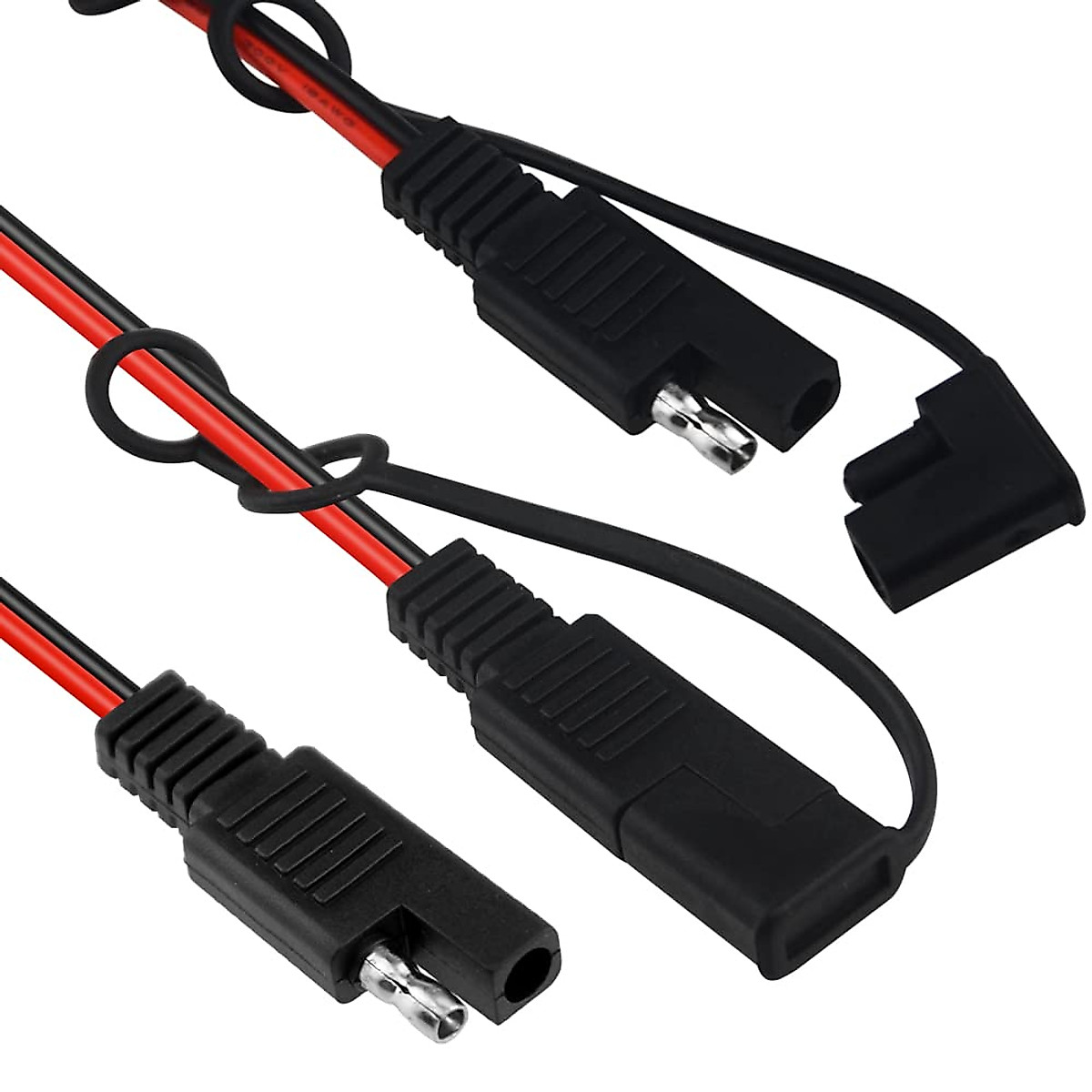 WMYCONGCONG 4 PCS SAE to SAE Extension Cable Quick Disconnect Wire Harness SAE Connector 3.28 Feet, 18 Gauge (3.28Ft)