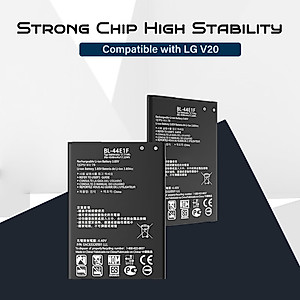 Qoutmcuy [2025 Upgraded] 4600mAh BL - 44E1F Replacement Battery for LG V20, Stylo 3/3 Plus (H918/H910/LS997/US996/VS995)