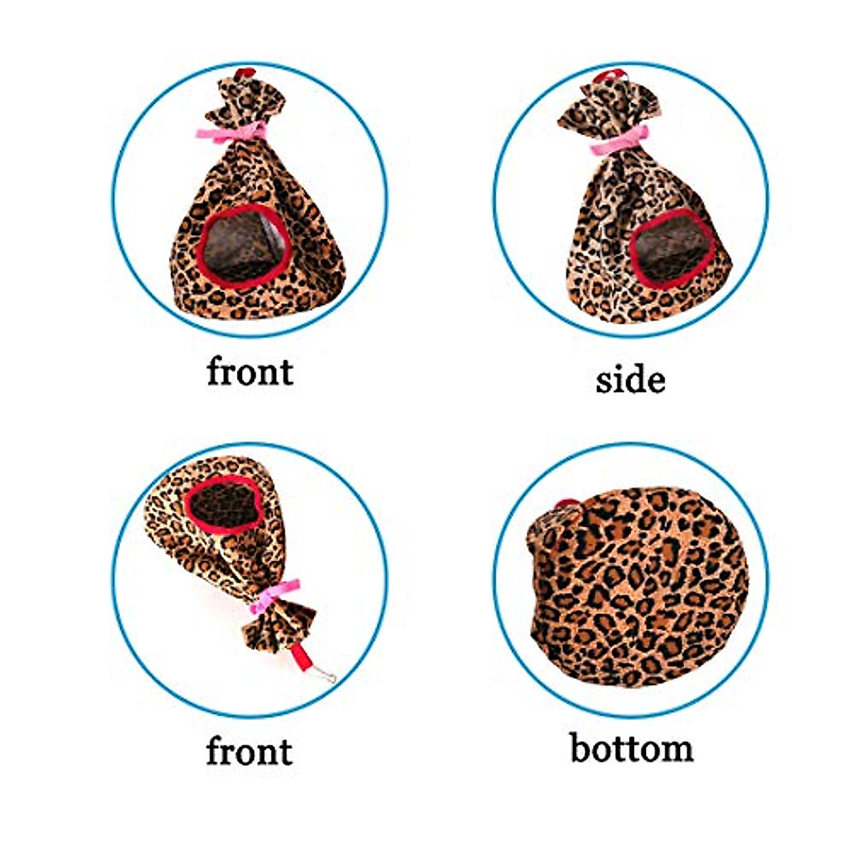 Hamiledyi Winter Warm Hanging Bird Nest House,Parrot Cage Hammock Hideaway Cave Bed for Canary Parakeet Cockatiel Cockatoo Lovebird