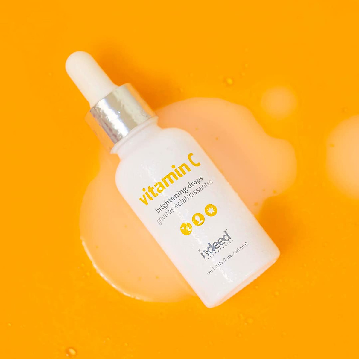 INDEED LABS Vitamin C Brightening Drops, Vitamin C &Hyaluronic Acid Facial Serum, Anti Aging Serum Reduces Fine lines, Wrinkles, Hyperpigmentation & Improve Skin’s Barrier & Elasticity