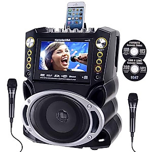 Karaoke USA Karaoke System - Portable, Black (GF844)