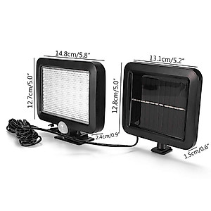 TTAototech Outdoor Security Floodlight,Security Lights with PIR Sensor-56 LED Solar Powered Wall Light- Super Bright Waterproof Outdoor Motion Sensor Light LED Floodlight for Garden, Backyard,Garage