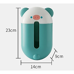WISELADY Cute Bear Shape Wall Mounted Tissue Box, Cartoon Shape Tissue Box, Suitable for Bathroom Vanity, Bedside Table, Office, Kitchen (Brown,Medium)
