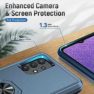 DAWEIXEAU Case for Galaxy A32 4G,Galaxy A32 4G(Not Fit 5G) Case Heavy Duty Rugged Shockproof Protective Cover Case for Samsung Galaxy A32 4G (Blue)