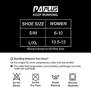 PAPLUS Compression Running Socks Women (6 Pairs), Ankle Athletic Socks Low Cut with Arch Support