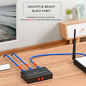 RJ45 Network Switch Selector 2x1 Ethernet RJ45 Network Switch Splitter Selector Box 100M/1000M