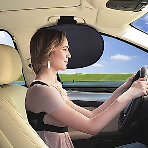 Car Window Sunahde WANPOOL Car Roof Handle Sunshade and Sunlight Blocker for Children and Adults - Silver