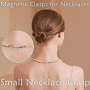 QULLTK Magnetic Necklace Clasps and Closures 18K Gold and Silver Plated Bracelet Converter Clasp,Suitable for Necklaces Chain Extender