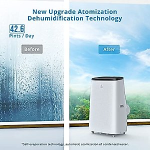 Acekool Portable Air Conditioner 14,000 BTU 3-IN-1 Quiet AC Unit with Remote Control, Built-in Dehumidifier, Fan, Auto, Sleep Modes, Cools Room up to 750 sq. ft, Exhaust Hose & Window Kit, 24H Timer