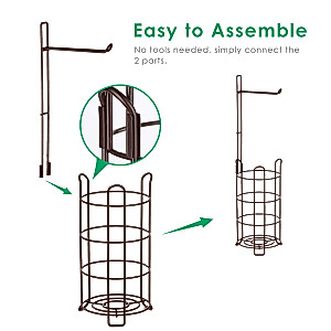 TomCare Toilet Paper Holder Toilet Paper Stand and Dispenser for 4 Mega Rolls Metal Wire Free-Standing Toilet Tissue Paper Roll Storage Shelf Bathroom Accessories Storage Organizer Bronze