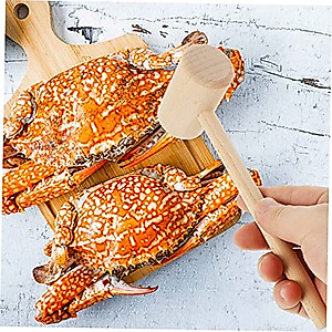 20pcs Wooden Hammer Kidcraft Playset Cajas Para Fresas Con Chocolate Wood Tools Seafood Crab Crackers Seafood Hammer Wood Beat Wood Mallet Food Mallet Household Bench
