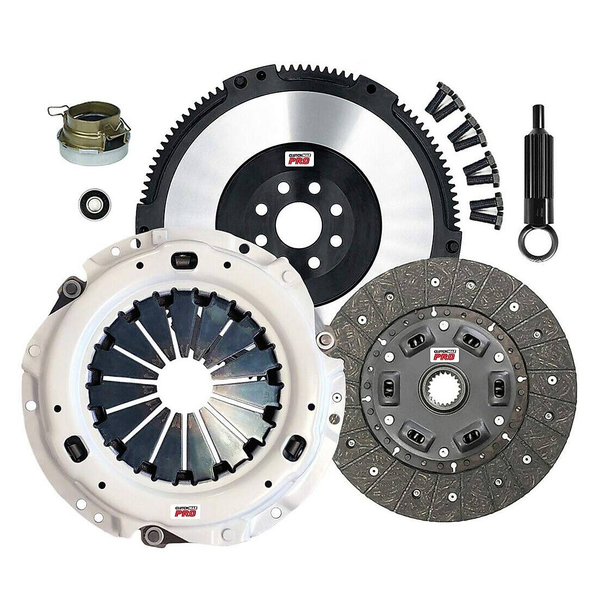 ClutchMaxPRO Heavy Duty OEM Clutch Kit with Chromoly Flywheel Compatible with 1993-1998 Toyota Supra Non-Turbo 2JZGE MK4 1992-2000 Lexus SC300 W58 JDM (CP16085HDLSF-CK)