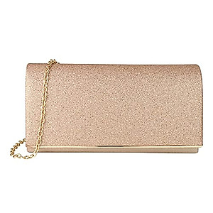 ZHANNI Evening Bag Clutch Purses for Women Ladies Sparkling Party Handbag Wedding Bag Prom Clutch(Gold)