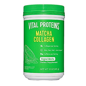 Vital Proteins Matcha Collagen Peptides Powder Supplement, Matcha Green Tea Powder, 12oz, Original Flavored