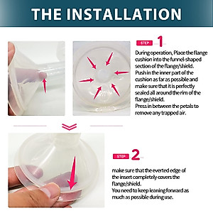 begical 1pc Stride Flange Cushion Insert 26mm Compatible with Spectra 28mm Breast Pump Shield to Reduce Nipple Tunnel Down to 26mm; Petal Cushion Pad Replace Flange Insert Improved Comfort and Fit