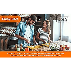 CMY COLLECTIONS Charcuterie Board, Cheese Server, Bamboo Cheese Board and Knife Set, Cheese Plate, Cheese Platter, Serving Tray - Reversible 2-in-1.