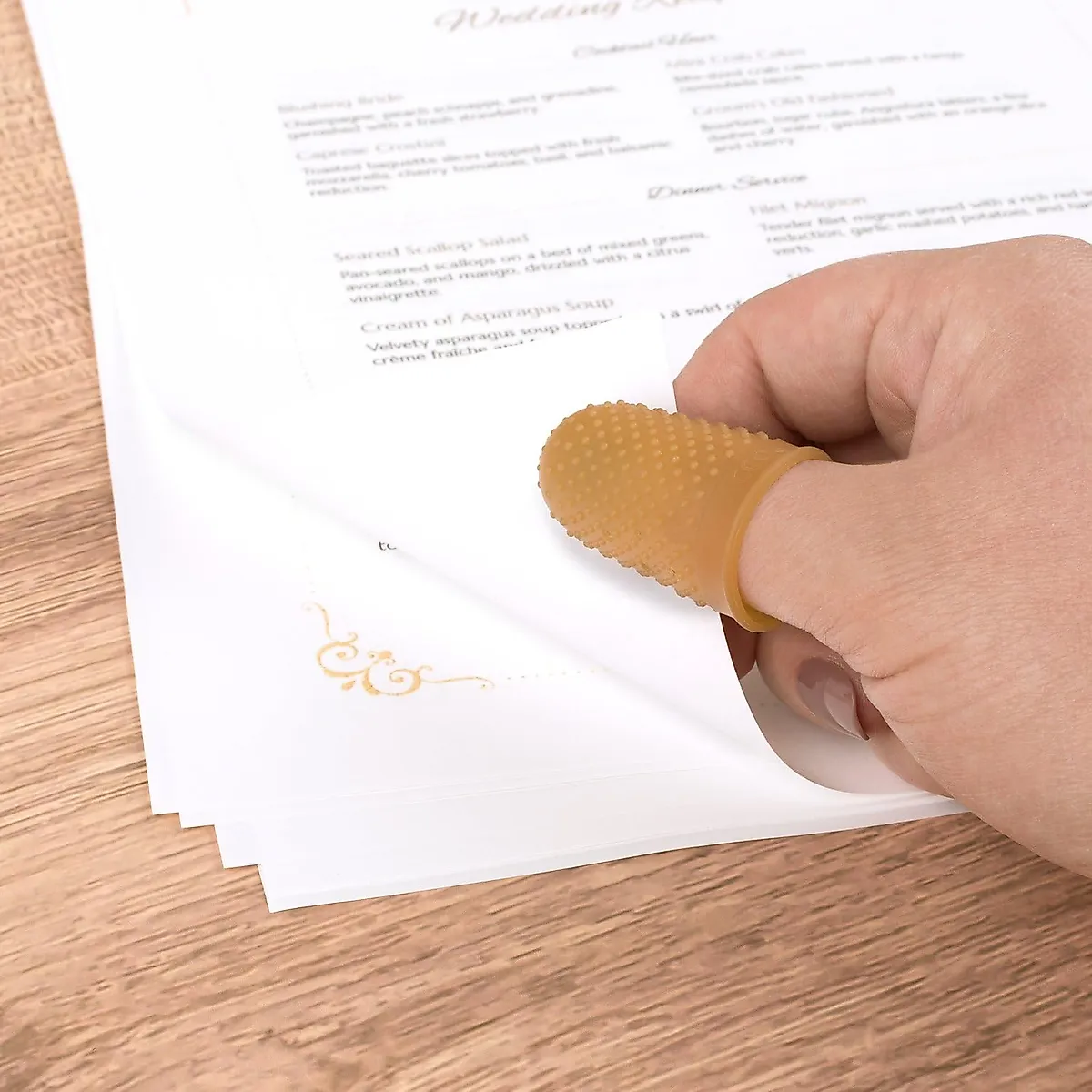 Swingline Rubber Finger Tips, Finger Cots, Small, Size 11, Amber, Finger Protector For Use with Swingline Staples & Swingline Staplers, Home Office Desktop Accessories, 12 Count (54031)