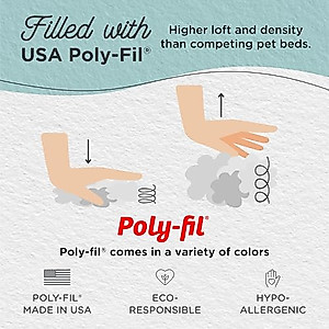 Best Friends by Sheri The Original Calming Donut Dog and Cat Bed in Shag Fur, Denim Blue, Small, 23x23