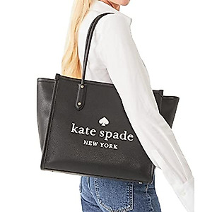 kate spade handbag for women Ella tote in leather, Black, Large
