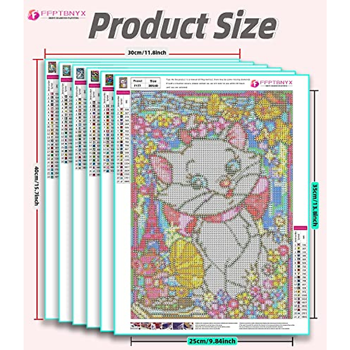 FFPTBNYX 6 Pack Full Drill Diamond Painting Kits for Adults&Beginners 5D DIY 6PCS Diamond Art Kits Paint with Round Diamonds and Gems for Home Wall Decor Gifts(11.8''x15.7'')